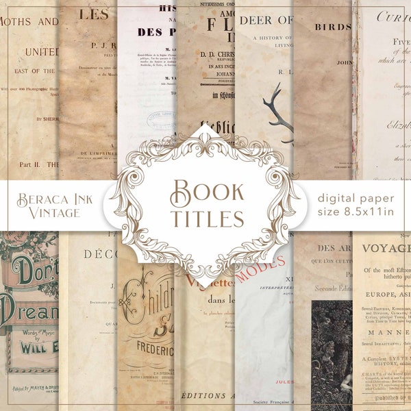 Vintage Book Paper - Etsy