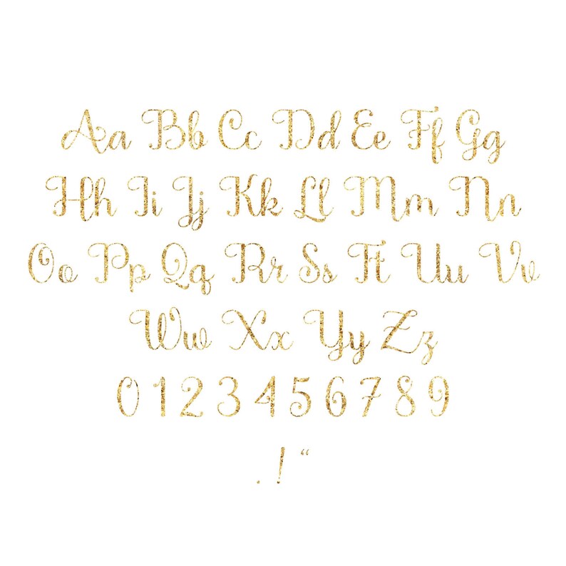 Gold Glitter Alphabet Gold Alphabet Clipart Gold Glitter - Etsy