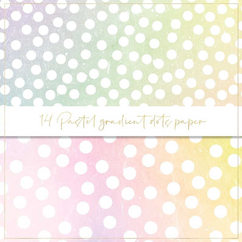 Pastel Gradient Dots Digital Paper Polk Dots Pattern Pastel - Etsy