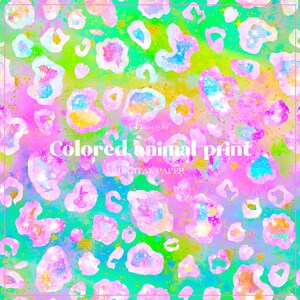 Colored Animal Print Digital Paper, Seamless Pattern, Tiger Stripes ...