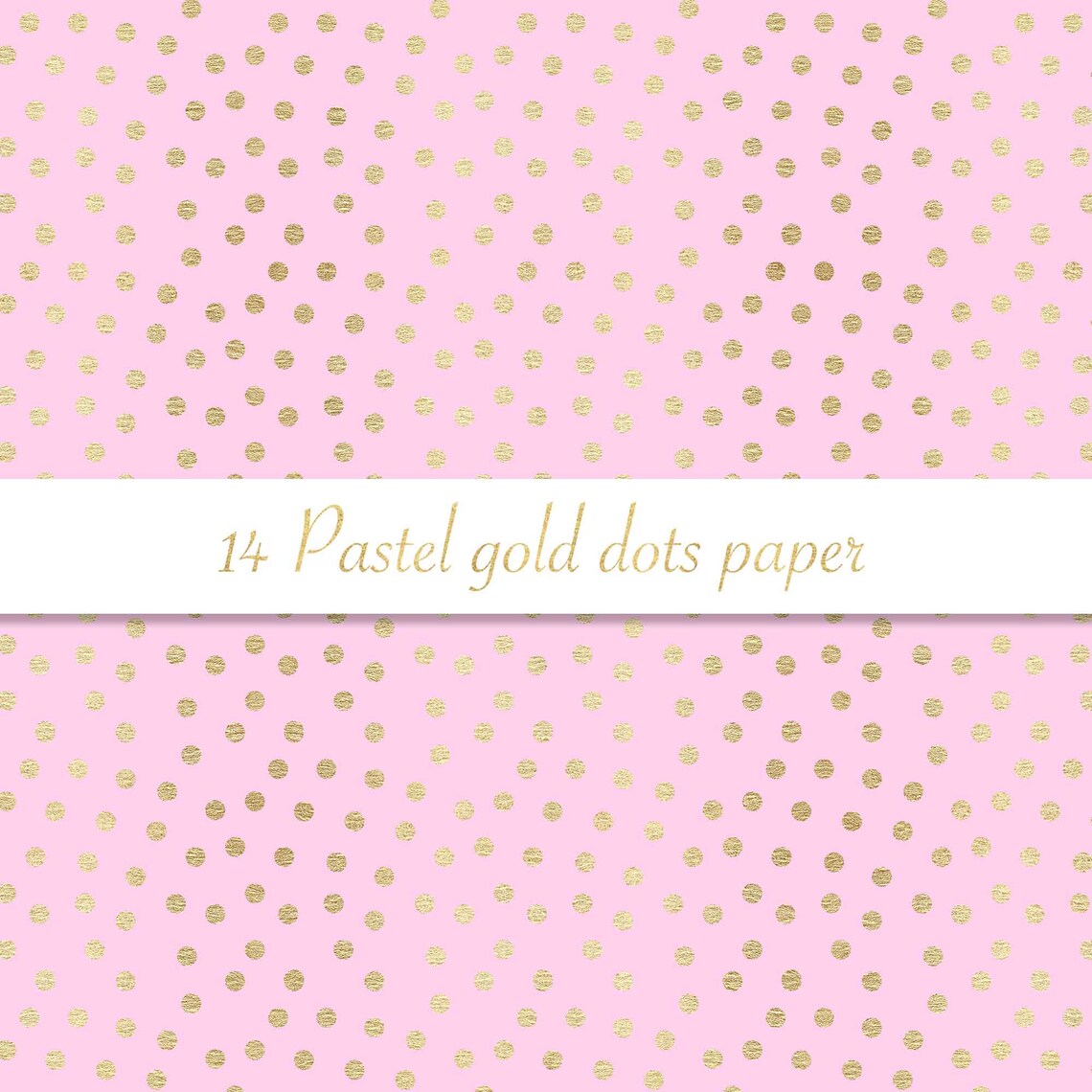 Pastel Gold Dots Digital Paper Seamless Paper Polk Dots - Etsy
