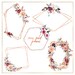 Pink Flower Geometric Frames Clipart, Watercolor Flower Frames, Gold ...