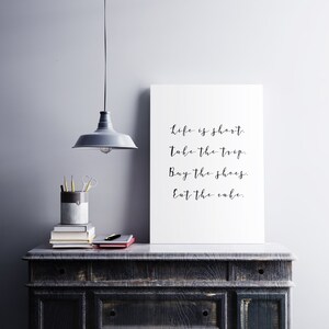 Life is Short Print, Printable Life, Life Wall Art, Life Digital Print ...