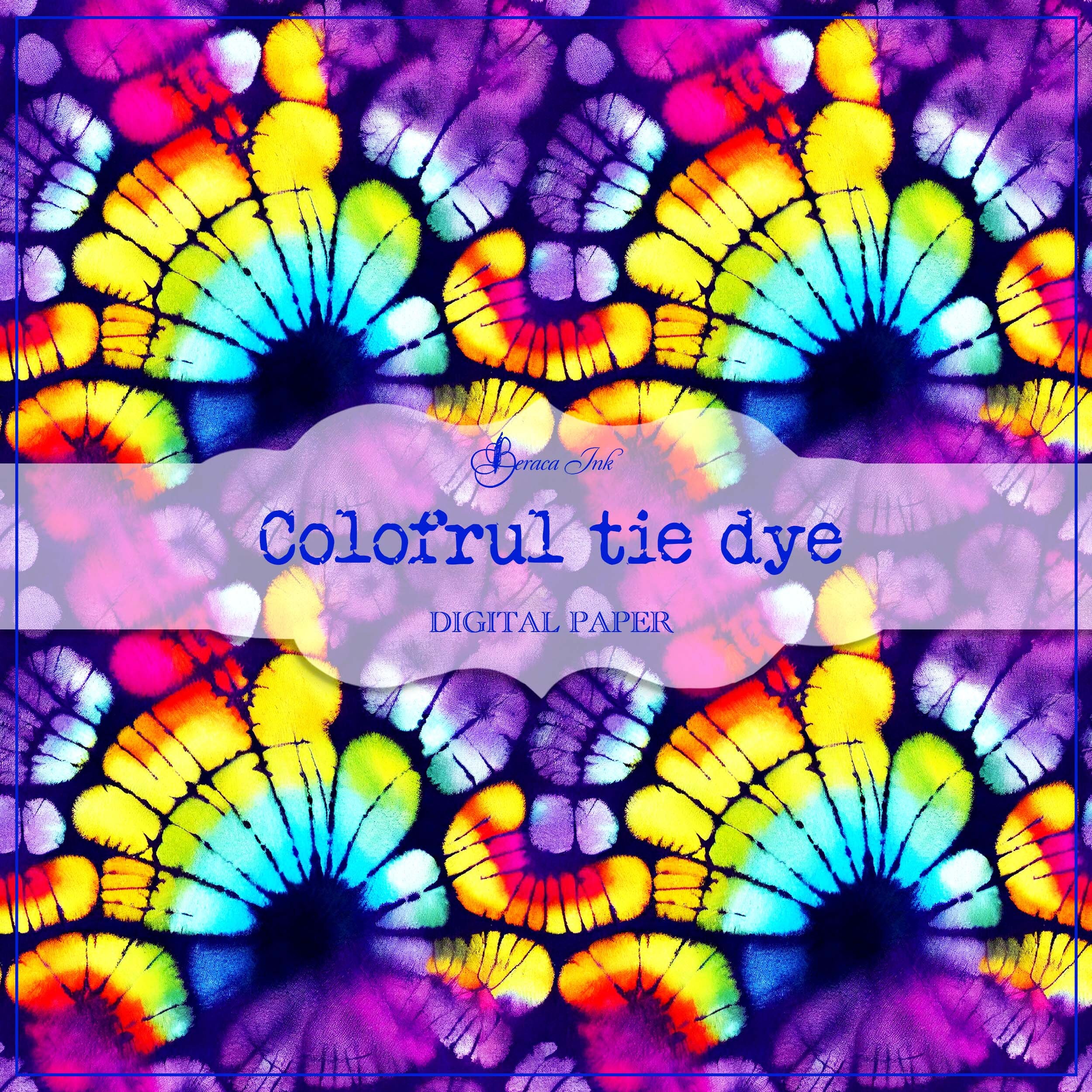 Colorful Tie Dye Digital Paper Seamless Pattern Rainbow - Etsy