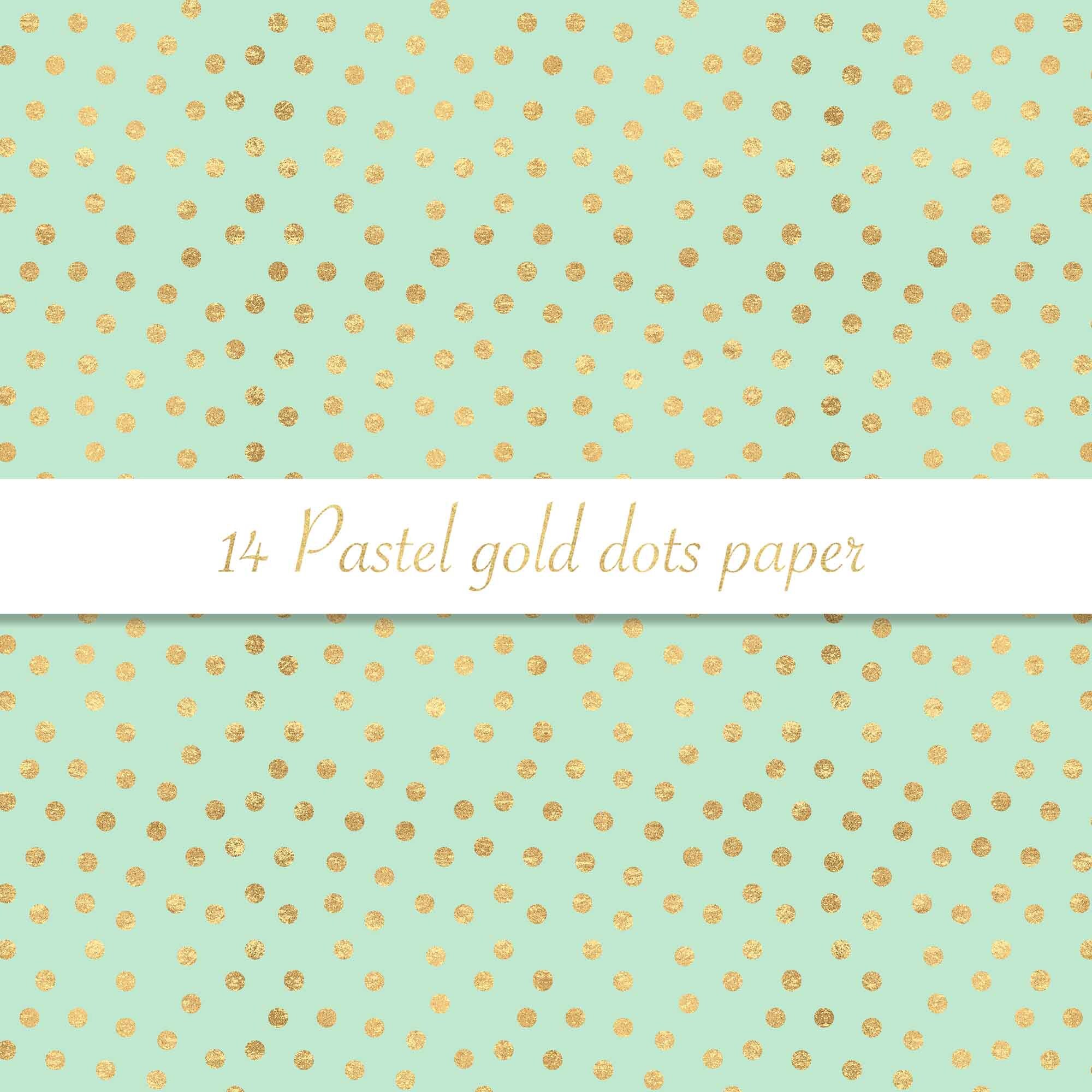 Pastel Gold Dots Digital Paper Seamless Paper Polk Dots - Etsy
