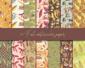 Pumpkin Spice Digital Paper - Etsy