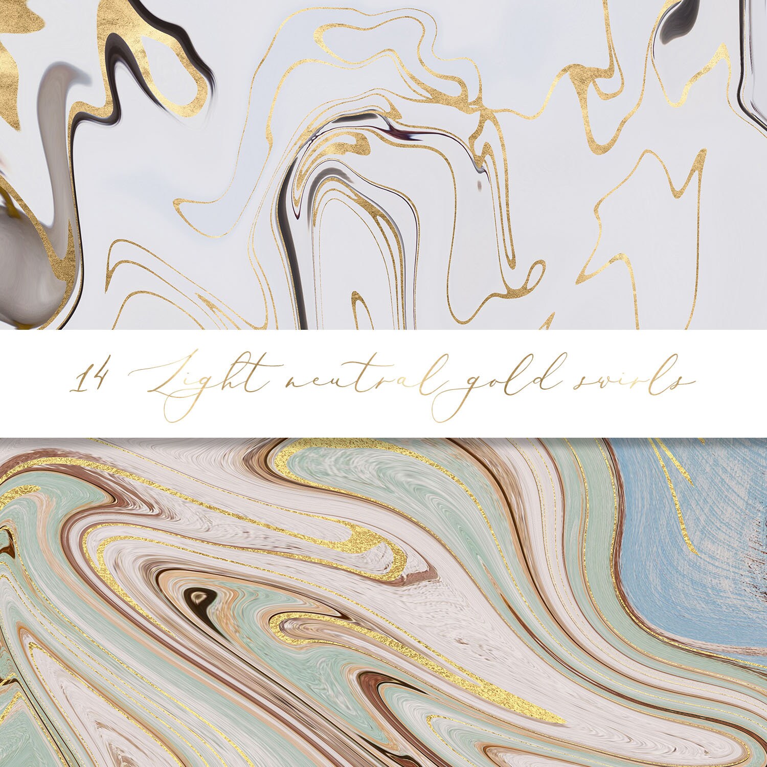 Light Neutral Gold Swirls Digital Paper Neutral Gold Veins - Etsy