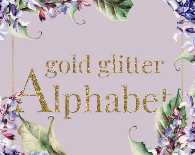Gold Glitter Alphabet Gold Alphabet Alphabet Clipart Gold - Etsy