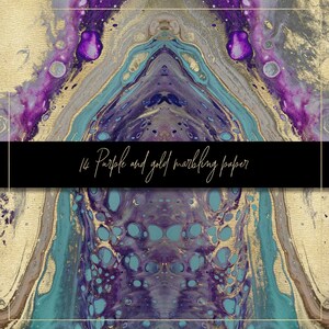 Purple Marbling Digital Paper, Colored Marble Background, Swirls ...