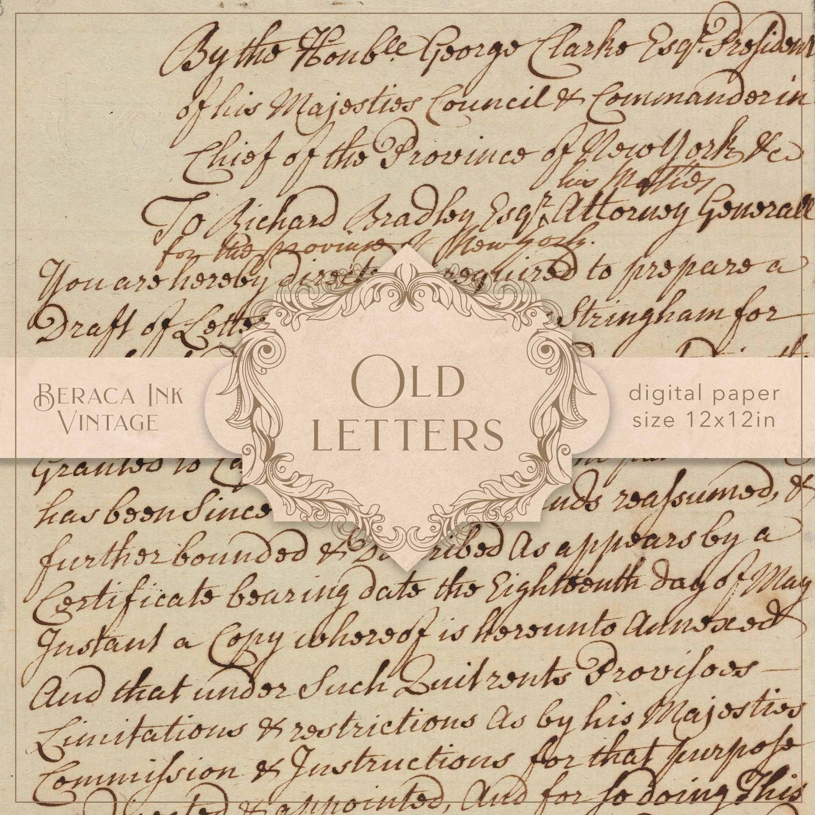 Old Letters Digital Paper, Antique Documents, Ephemera Paper, Vintage ...