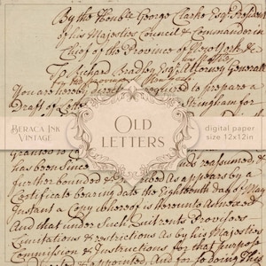Old Letters Digital Paper, Antique Documents, Ephemera Paper, Vintage ...