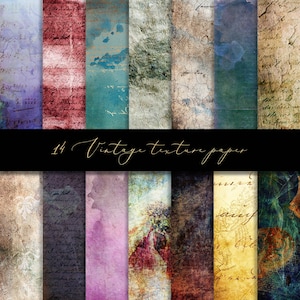 Vintage Textures Digital Paper, Old Antique Paper, Watercolor Vintage ...