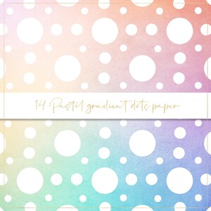 Pastel Gradient Dots Digital Paper, Polk Dots Pattern, Pastel ...