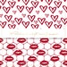 Red and White Hearts Digital Paper, Seamless Pattern, Valentine's Day ...