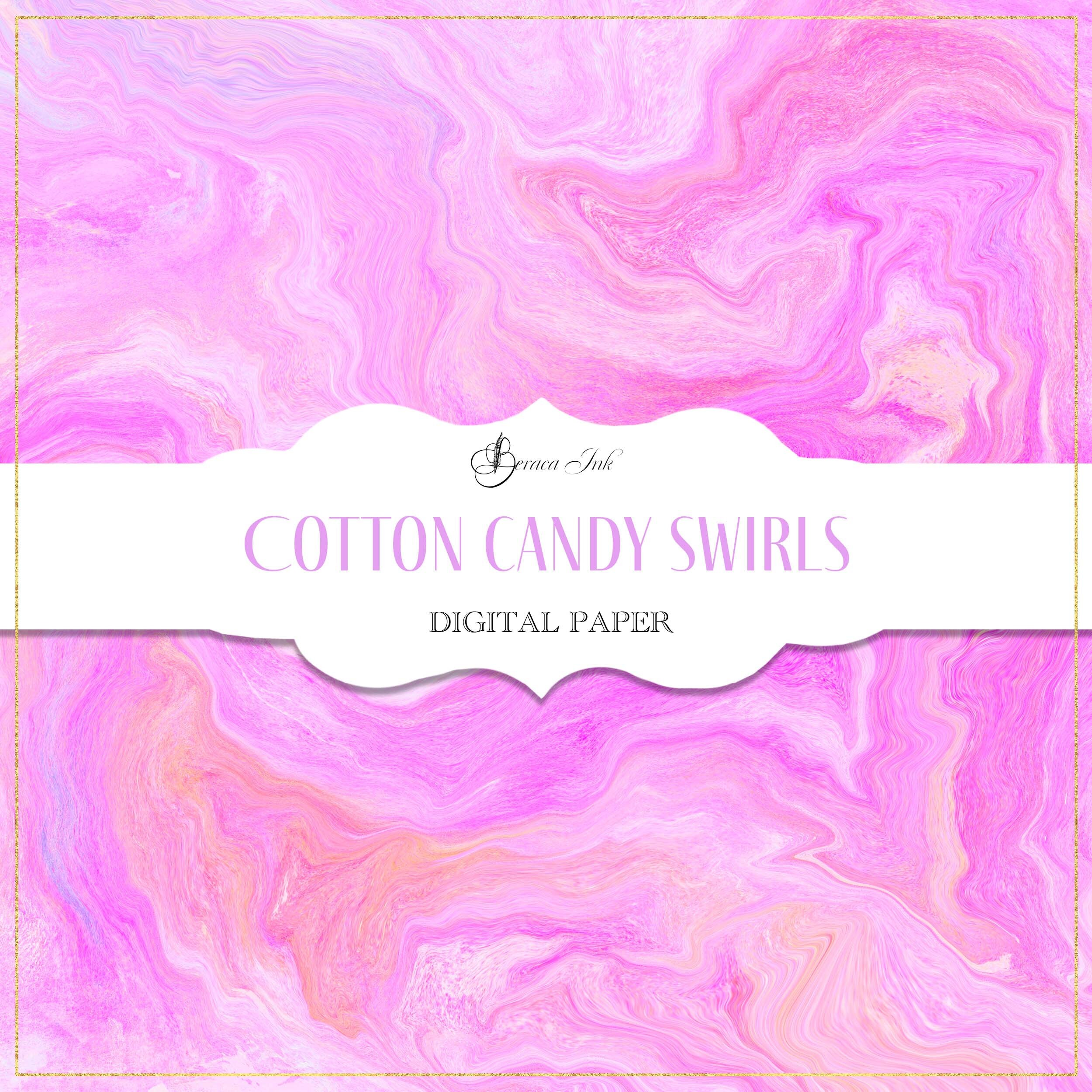 Cotton Candy Swirls Digital Paper, Marble Pattern, Pastel Background ...