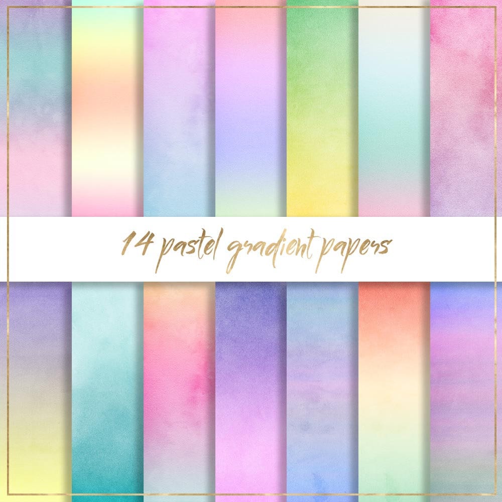 Pastel Gradient Digital Paper Ombre Digital Paper Gradient - Etsy Australia