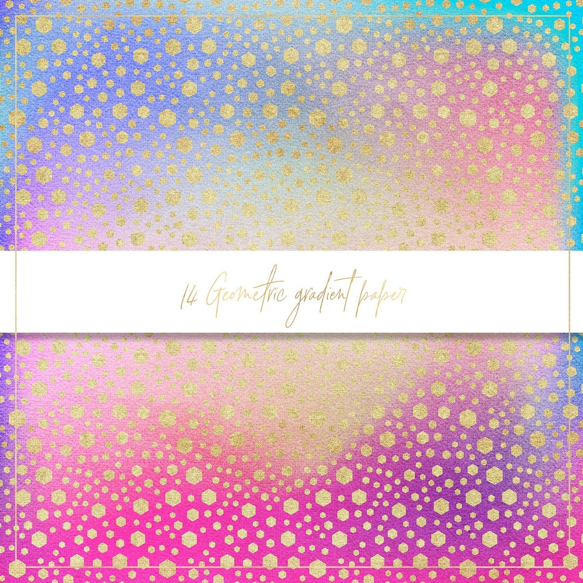 Geometric Pink Gradients Digital Paper Pastel Background | Etsy