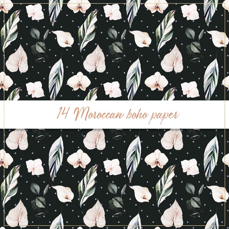 Moroccan Boho Digital Paper, Seamless Pattern, Moroccan Paper, Boho ...