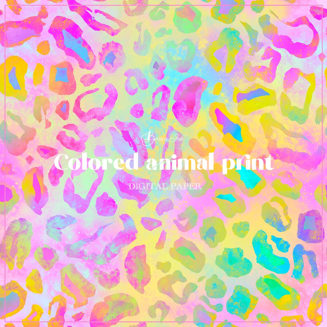 Colored Animal Print Digital Paper Seamless Pattern Tiger - Etsy