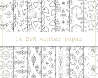 Christmas Digital Paper Commercial Use Christmas Printable - Etsy