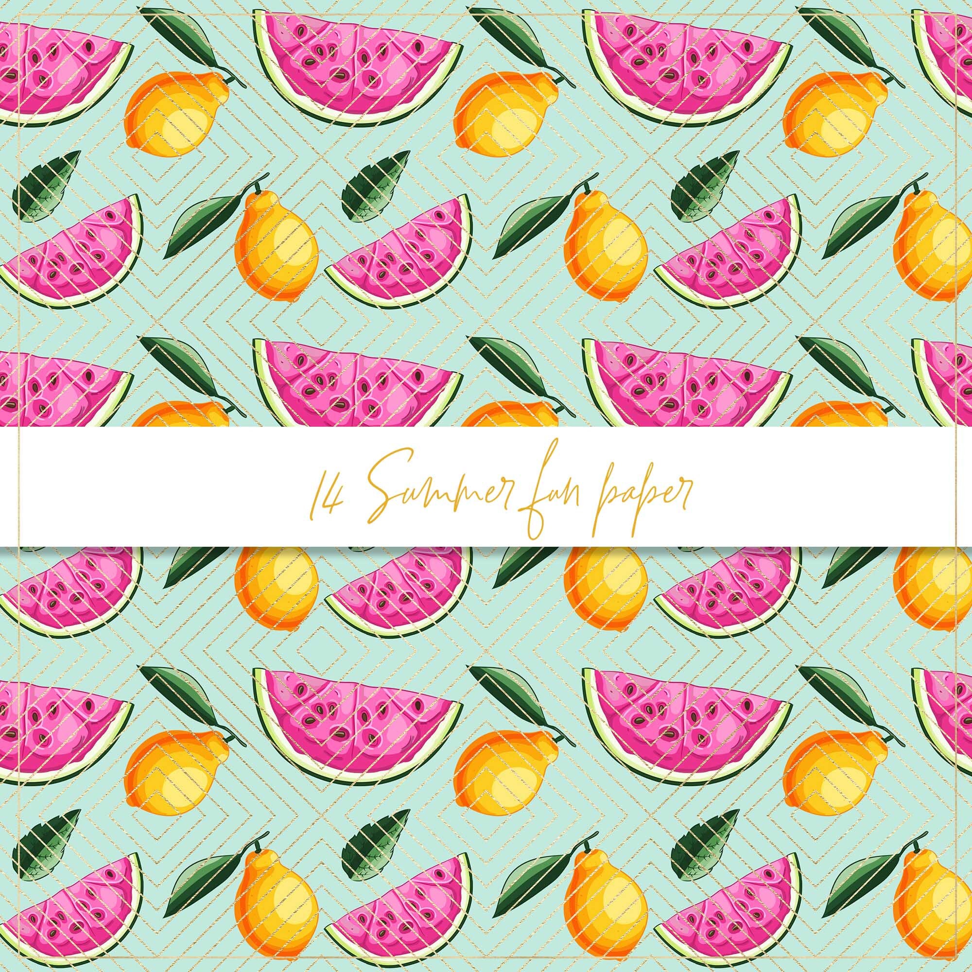 Summer Fun Digital Paper Seamless Pattern Pool Party - Etsy