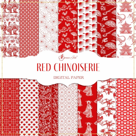 Red Chinese Wallpaper Designs