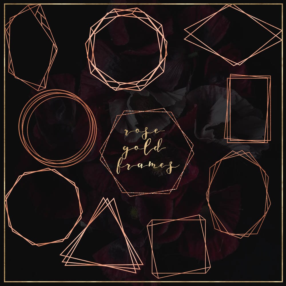 50 Geometric Frames Clipart Gold Frames Geometric Clip Art - Etsy Australia