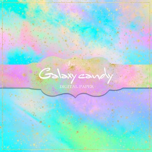 Galaxy Candy Digital Paper, Stars Pattern, Rainbow Galaxy, Cosmos ...