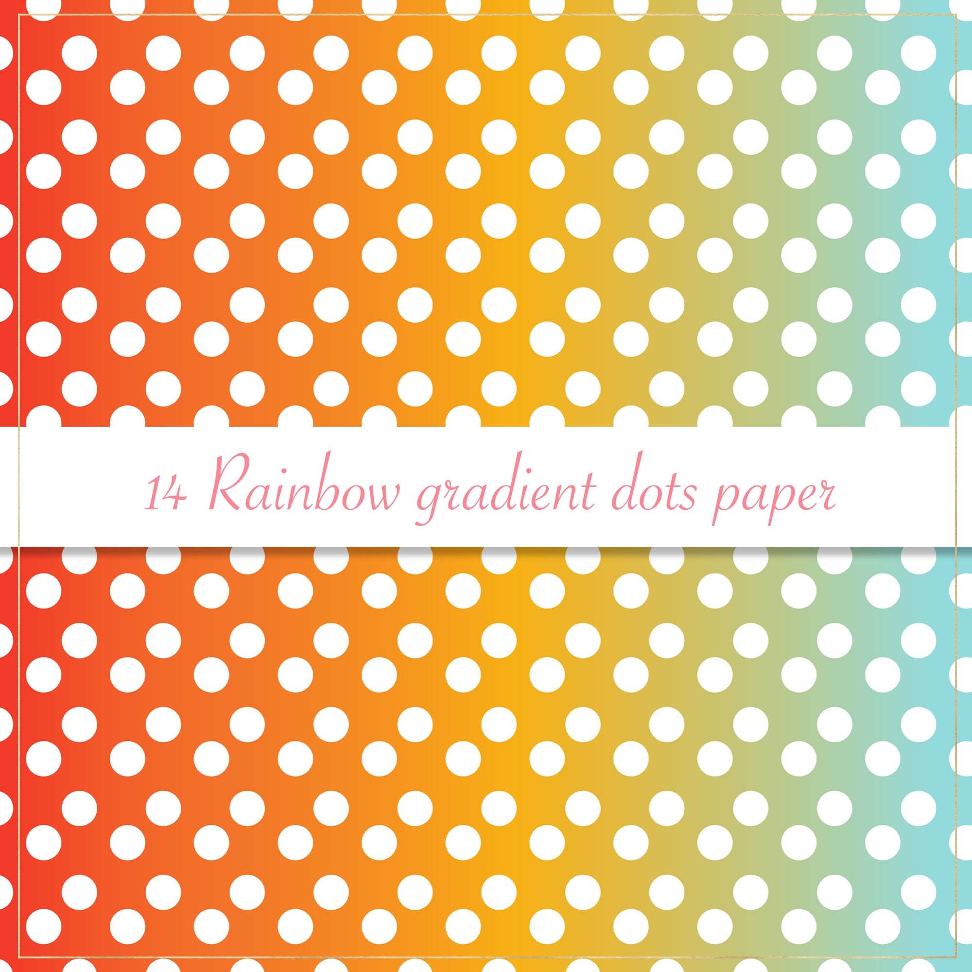 Rainbow Gradient Dots Digital Paper Polka Dots Backdrop - Etsy