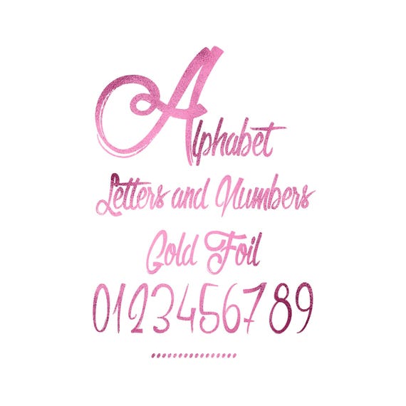 Pink Foil Alphabet Fuchsia Alphabet Pink Letters Pink - Etsy