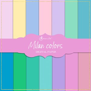 Solid Colors Paper BUNDLE, Digital Paper, Boho Wallpaper, Pastel ...