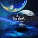 Blue Planets Digital Paper, Galaxy Backdrop, Outer Space Paper, Moon ...