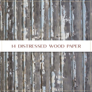 Distressed Wood Digital Paper, Rustic Wood Texture, Old Wood Paper ...