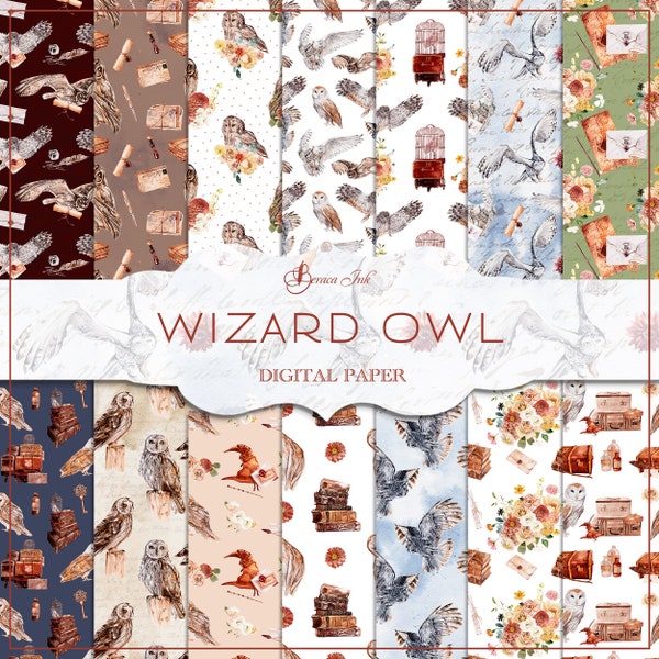 Digital Owl Clipart - Etsy