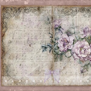 Elegant Roses Journal Pages, Victorian Junk Journal, Floral Digital ...