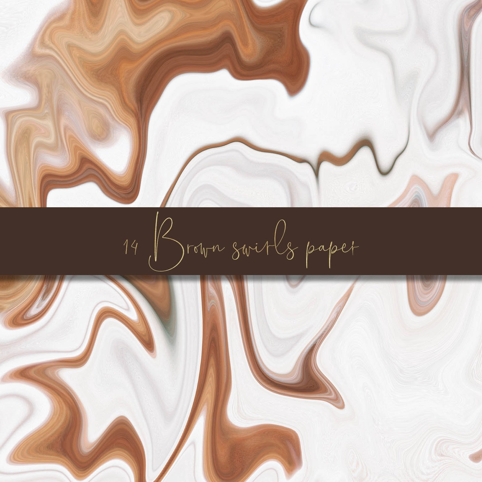 Brown Swirls Digital Paper Abstract Marble Marble - Etsy