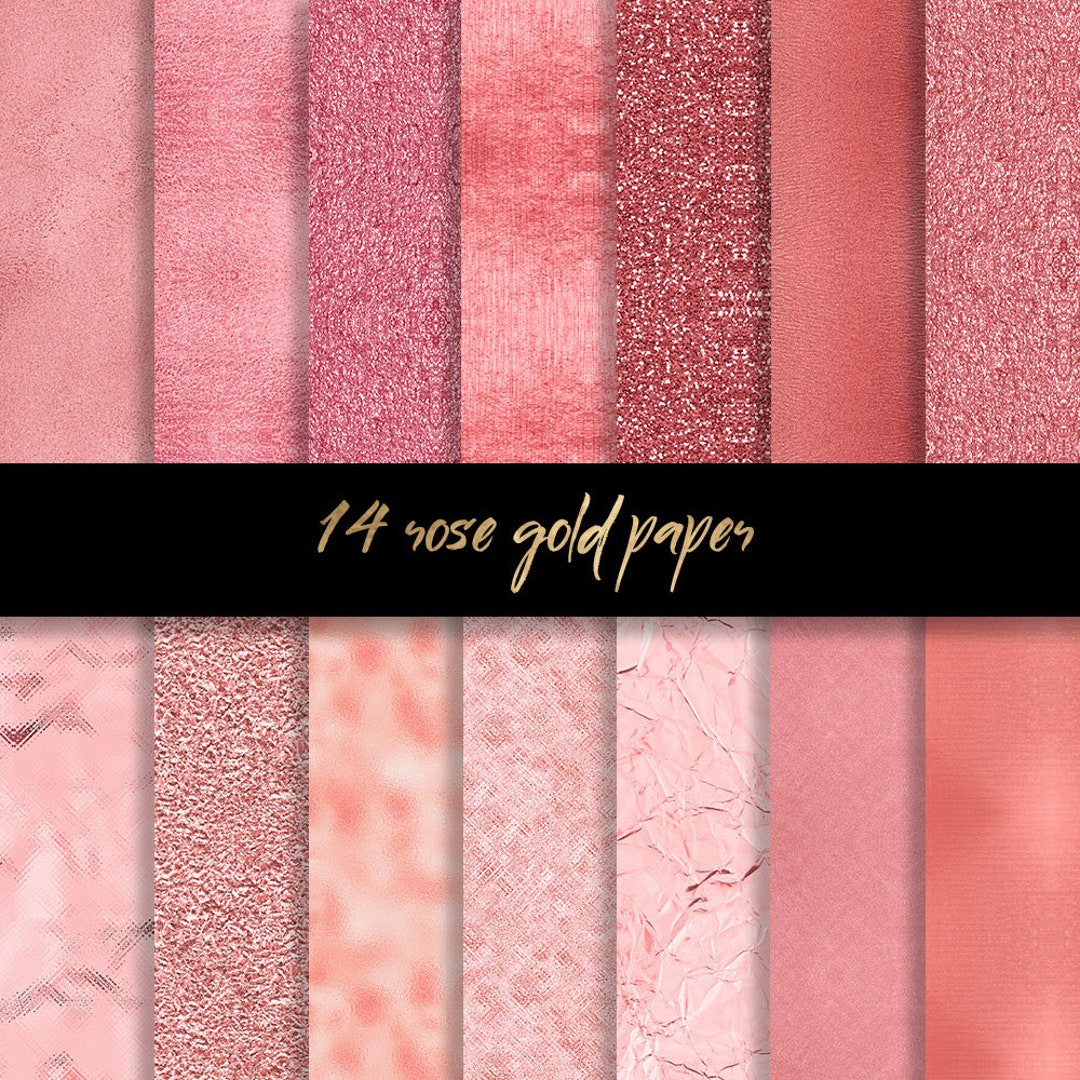 Rose Gold Digital Paper, Rose Gold Backgrounds, Rose Gold Glitter Paper ...
