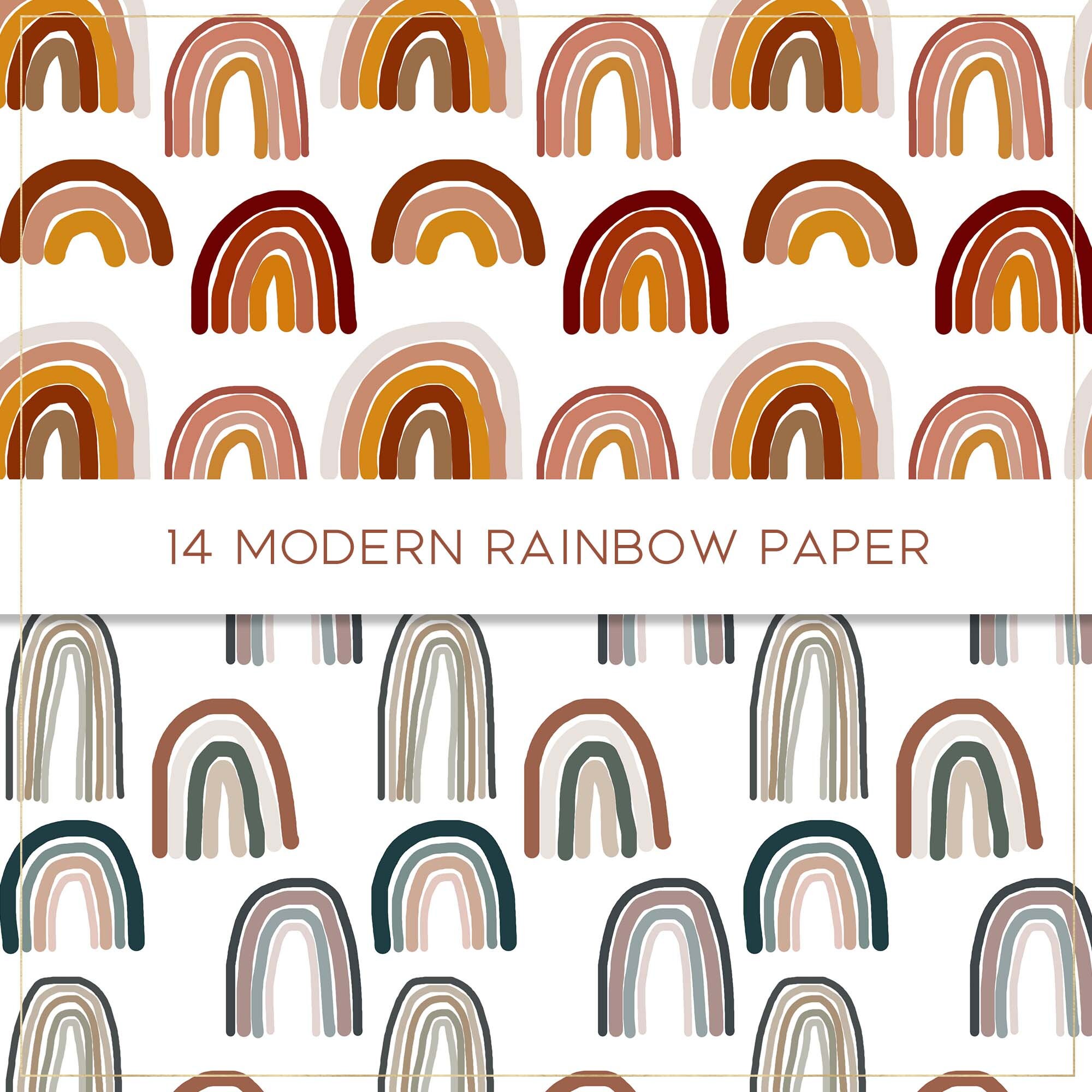 Modern Rainbow Digital Paper Rainbow Seamless Pattern - Etsy