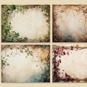 Vintage Vines Journal Pages, Printable Botanical Ephemera, Vintage ...