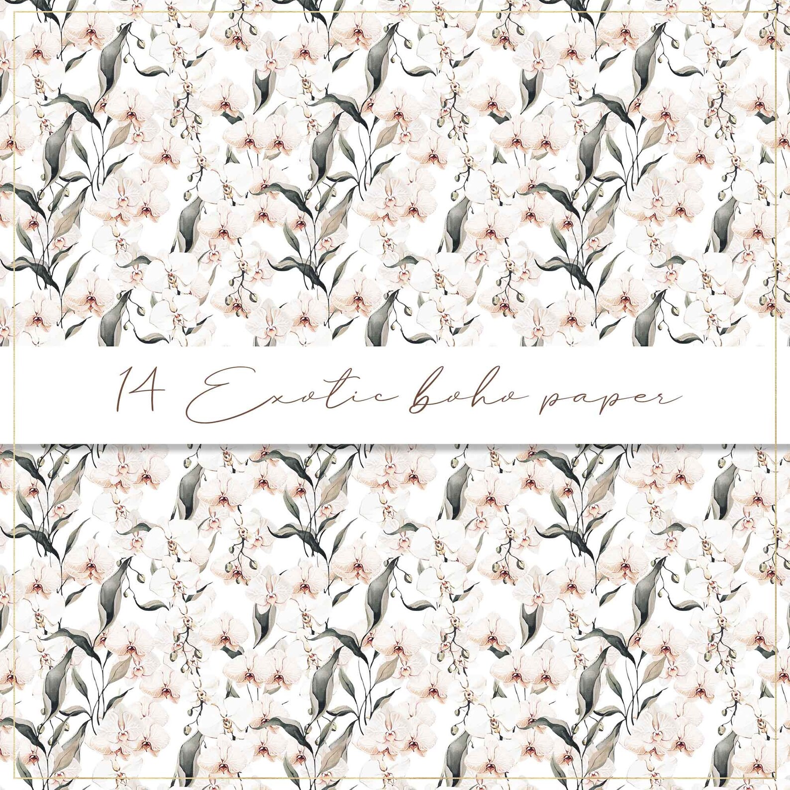 Exotic Boho Digital Paper Seamless Pattern Tropical | Etsy