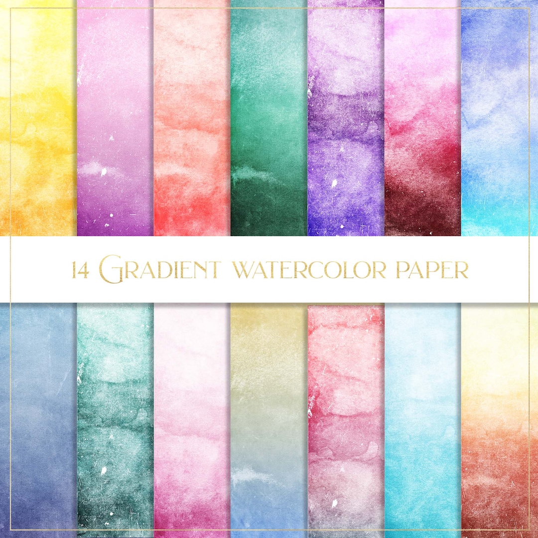 Gradient Watercolor Digital Paper, Ombre Background, Pastel Gradient ...