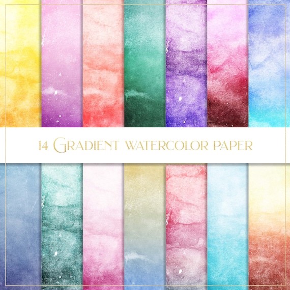 Gradient Watercolor Digital Paper Ombre Background Pastel | Etsy