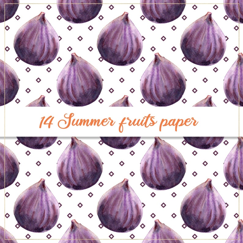 Summer Fruits Digital Paper, Seamless Pattern, Lemon Background ...