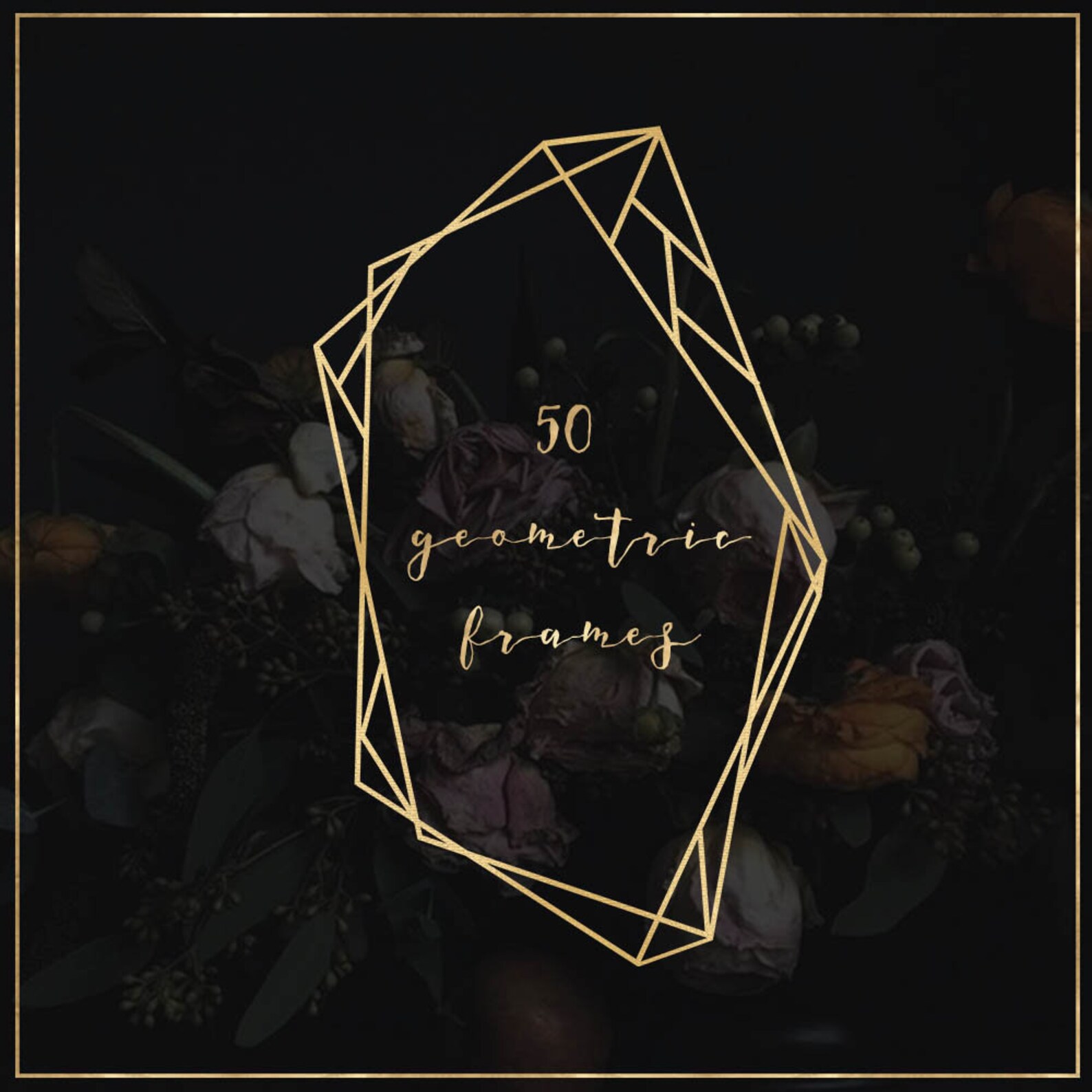 50 Geometric Frames Clipart Gold Frames Geometric Clip Art - Etsy