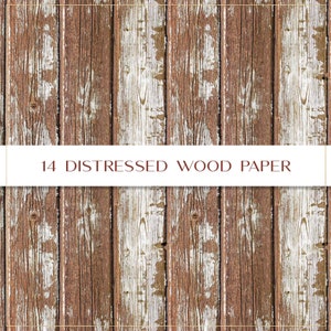 Distressed Wood Digital Paper, Rustic Wood Texture, Old Wood Paper ...