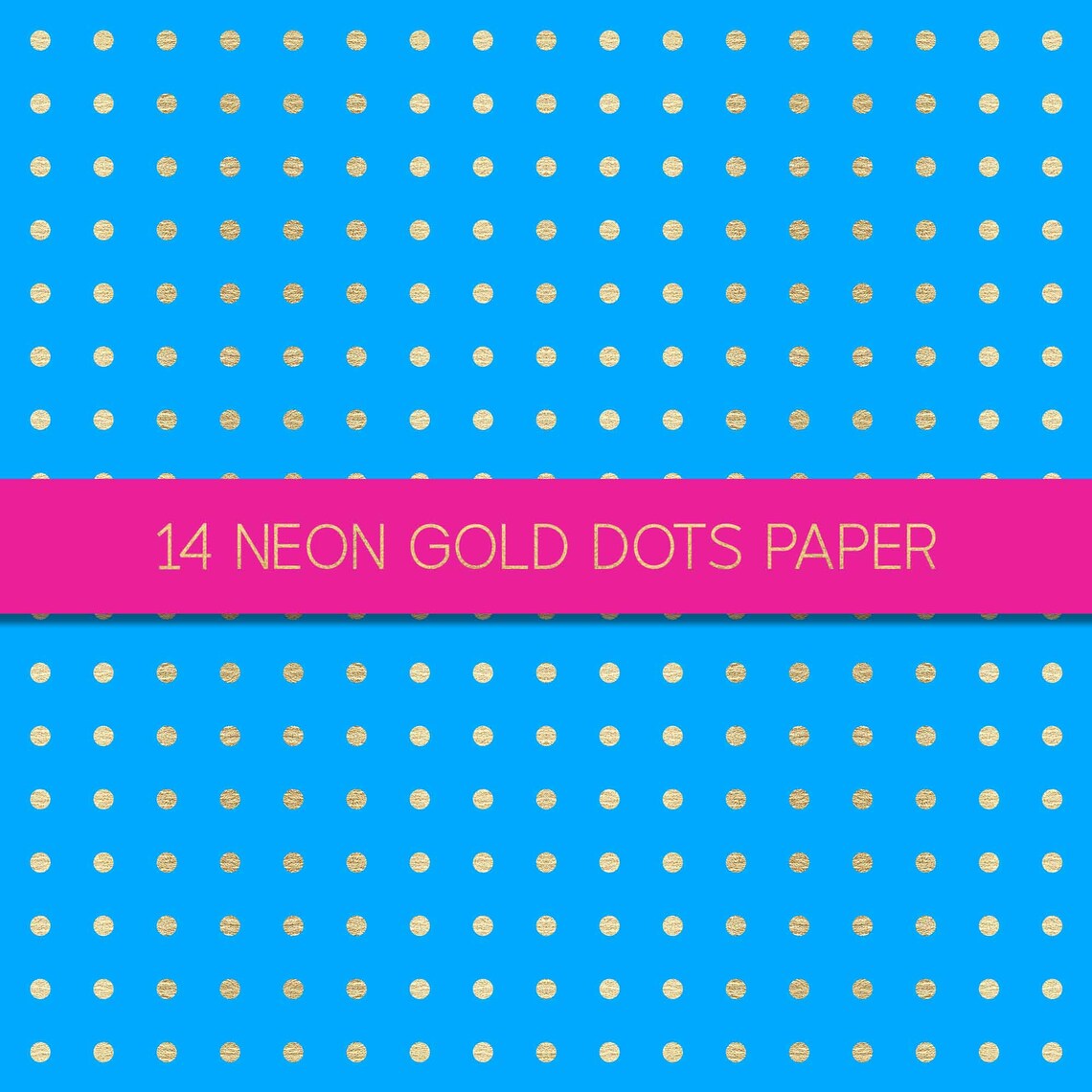 Neon Gold Dots Digital Paper Seamless Paper Gold Polka Dots - Etsy