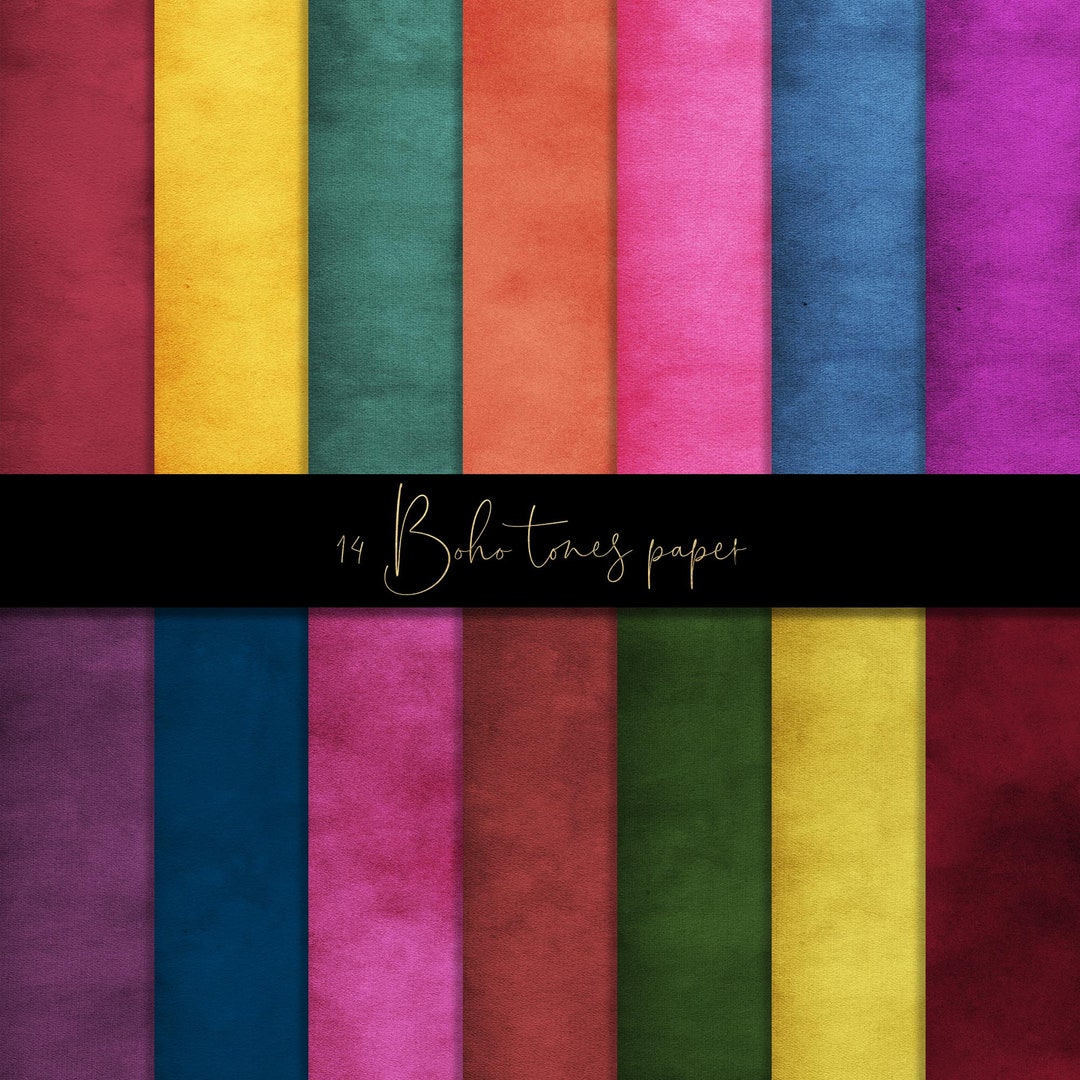 Boho Tones Digital Paper, Rainbow Background, Modern Watercolor Texture ...