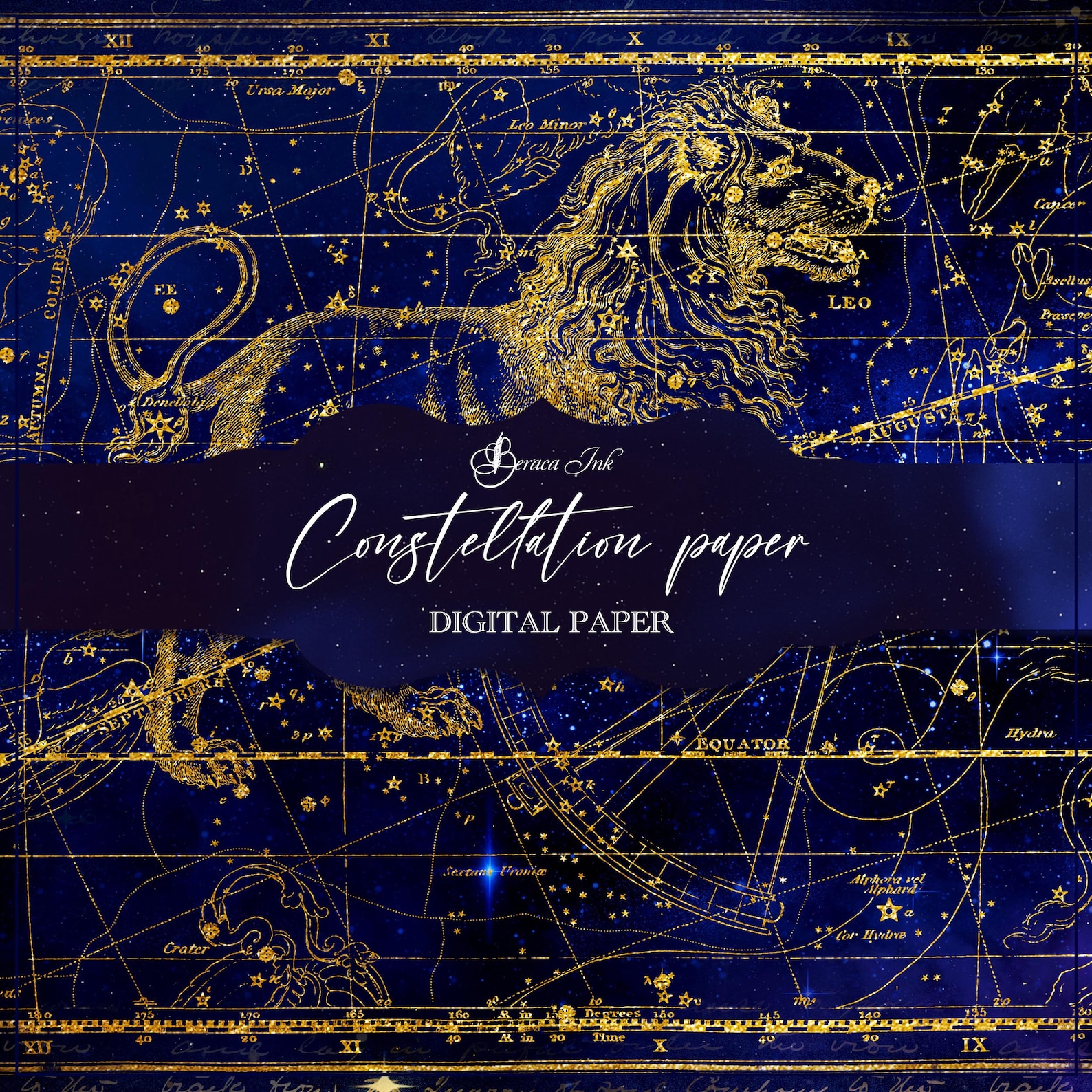 Constellation Digital Paper Galaxy Backdrop Star Map Paper - Etsy