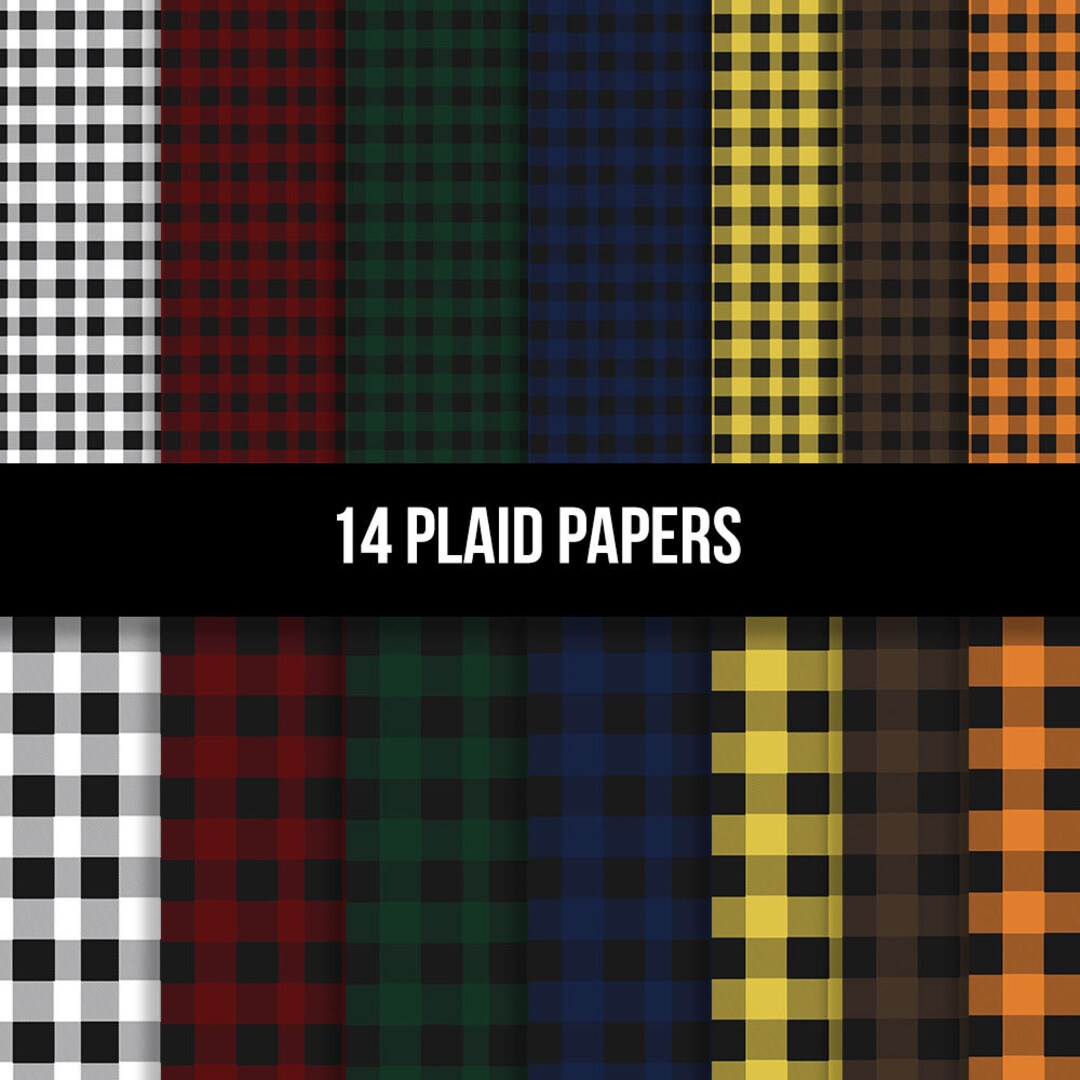 Buffalo Plaid Digital Paper, Tartan Pattern, Christmas Background ...
