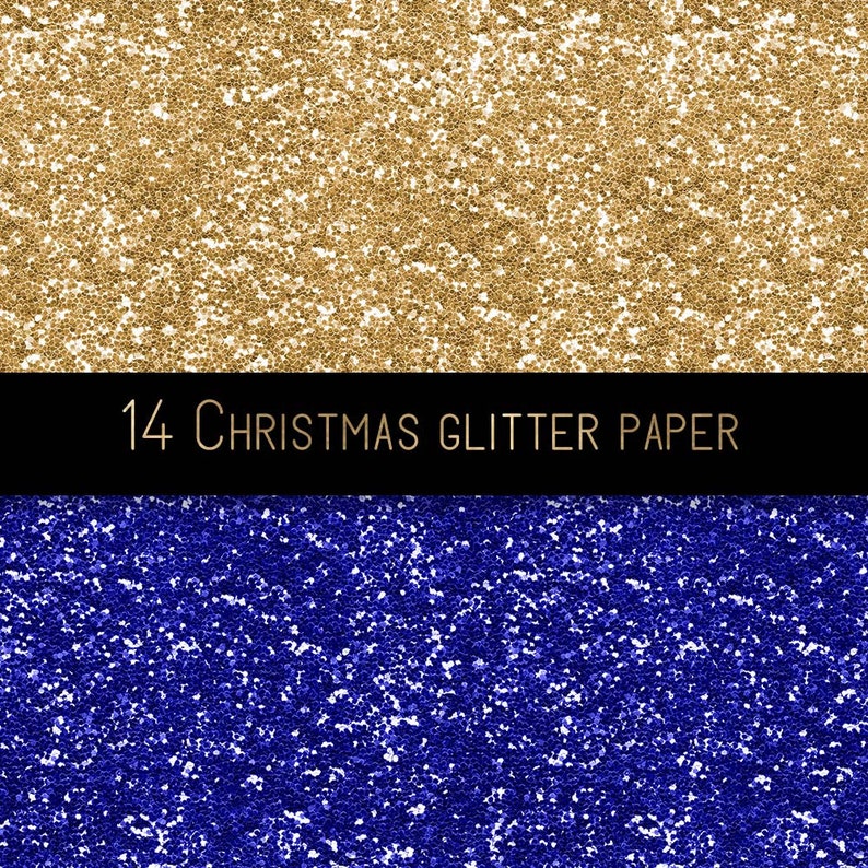Christmas Glitter Digital Paper Chunky Glitter Paper - Etsy